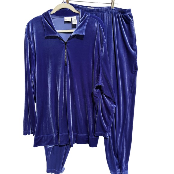 Koret | Pants & Jumpsuits | Koret Womens 3x Royal Blue Velvet Tracksuit ...